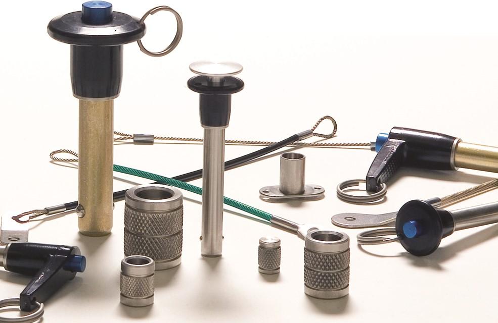 Accessory options available for quick release ball lock pins