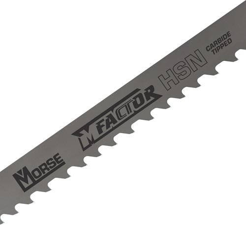 Band saw blade cuts aluminum