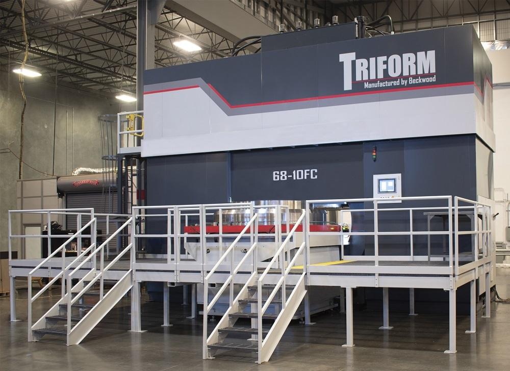 Beckwood’s Triform 68-10FC hydroforming press offers 68-in.-dia ...