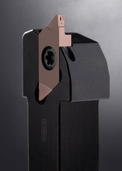 Chip breaker geometry designed for grooving and parting off