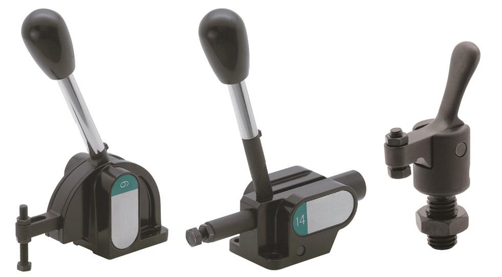 Clamps use snap-on system to provide uniform and positive clamping