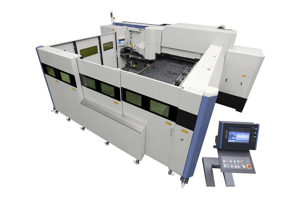 Compact machine integrates turret punching, laser cutting