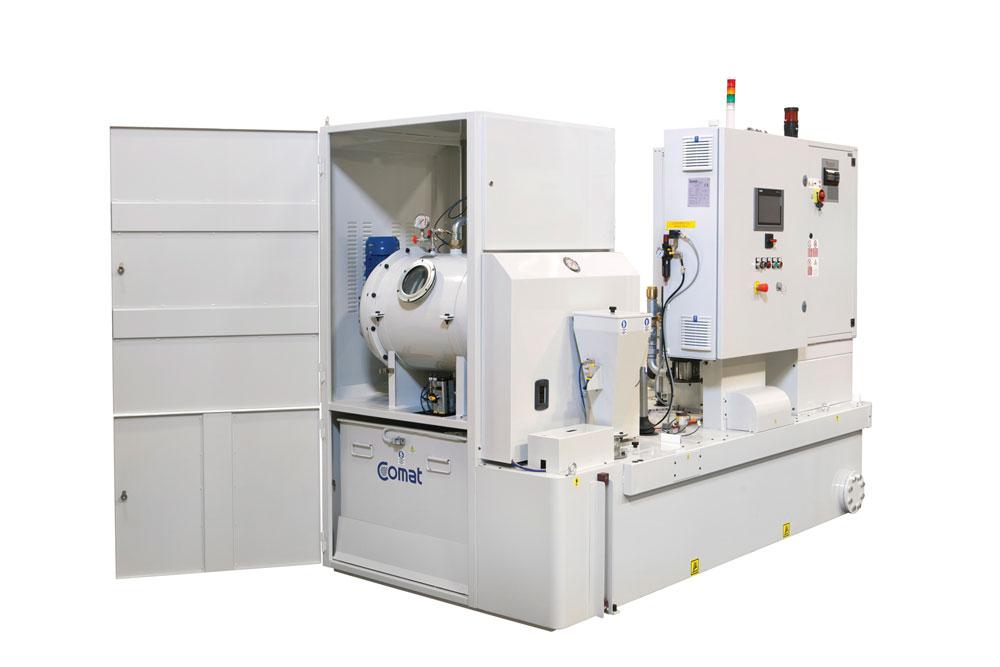 Coolant filtration units designed for use in parts surface finishing