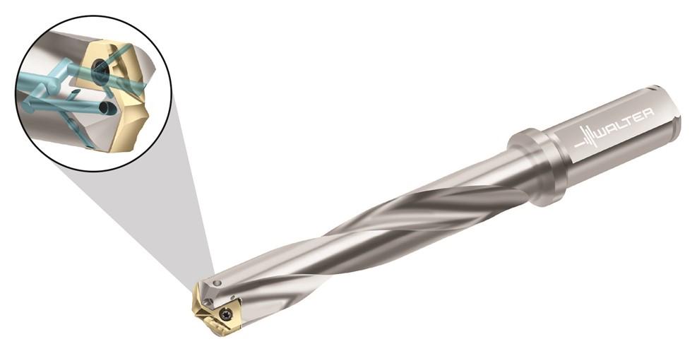 Drill with double-sided insert lowers cutting costs