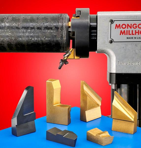 Esco’s MILLHOG right-angle bevelers offered with EscoLock blade lock