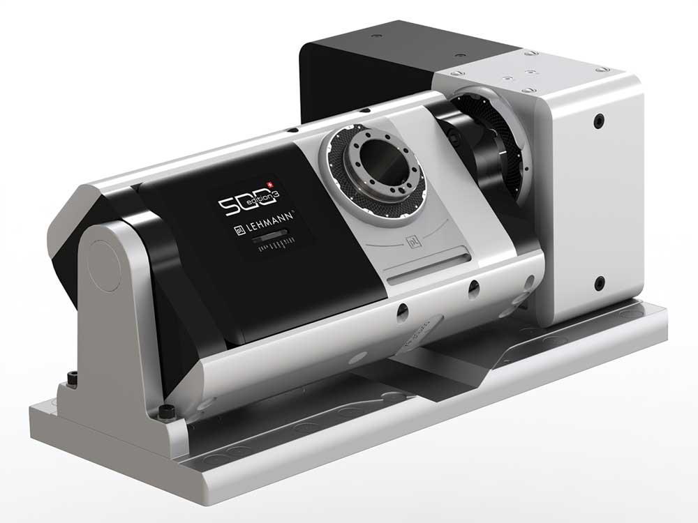 Exsys Tool Lehmann 5-axis rotary table TAP saves space in small VMCs
