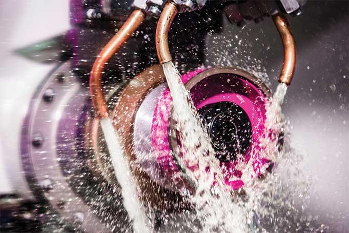 Grinding fluid protects against cobalt leaching