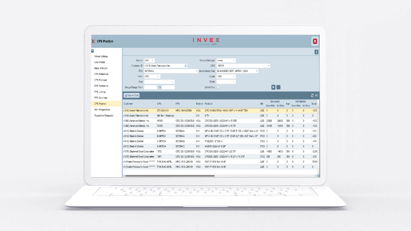 Invera’s Invex-MRP platform designed for metal service centers