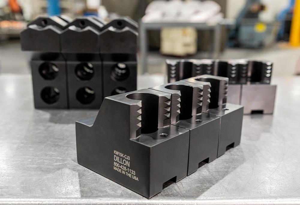 Jaws provide maximize clamping force in aggressive turning