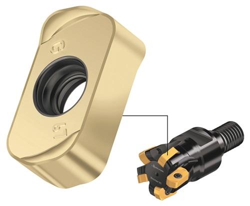 Milling cutter geometry features a highly positive rake angle