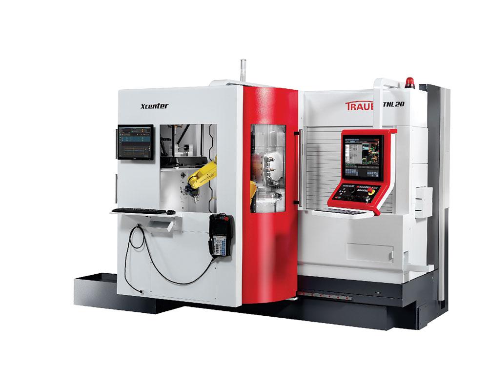 Mitcham Machine Tools' TNL20-11 Swiss-type lathe is part of automated cell