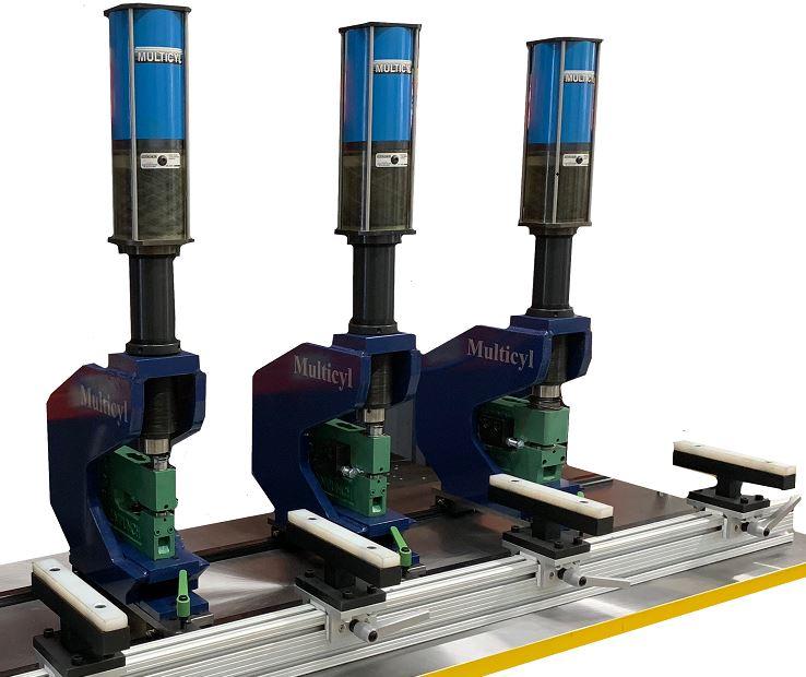 Multicyl adds adjustable part support to MLR punching table