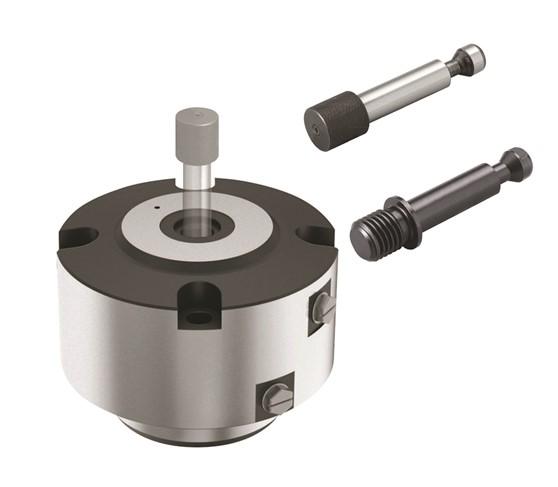 Pull clamp system locks and precisely locates workpieces