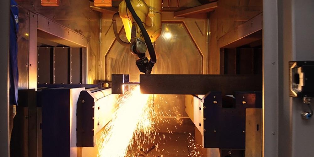 Robotic plasma beam coping system profiles pipe