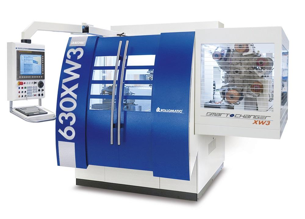 Rollomatic GrindSmart 630XW3 tool grinder includes 16-station wheel changer