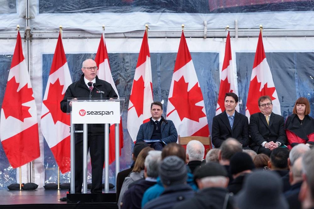 Seaspan hosts naming and launch celebration for the HMCS Protecteur