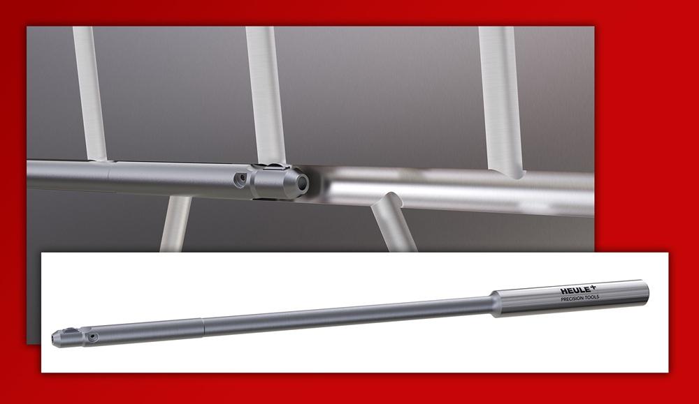 Tool deburrs main bores with multiple intersecting cross holes