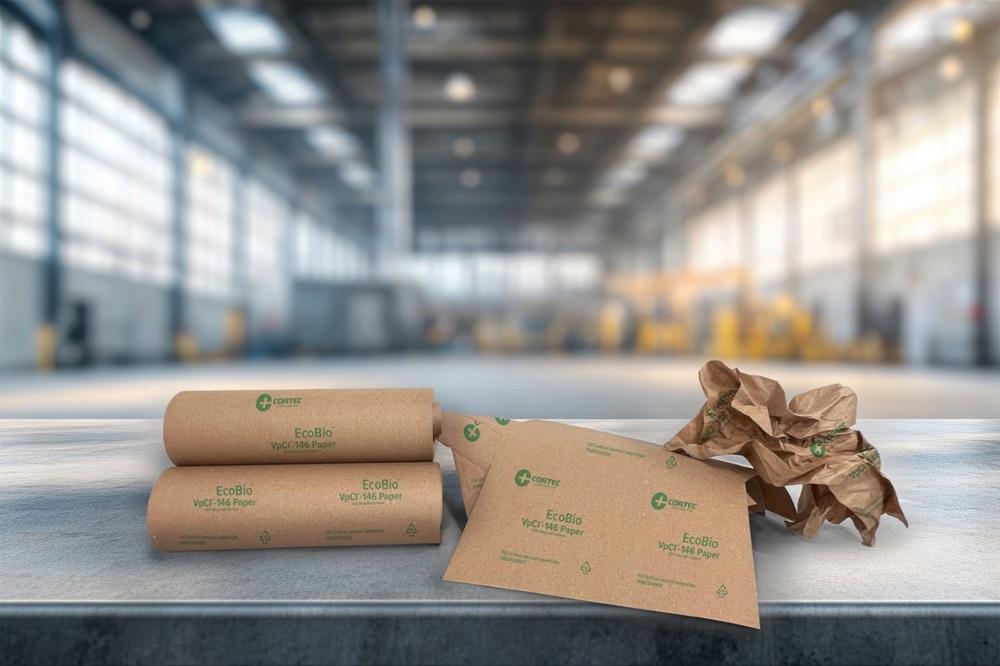 Vapor corrosion inhibitor paper is industrially compostable