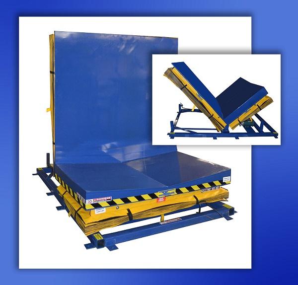 Verti-Lift’s hydraulic upender with V-cradle suitable for positioning ...