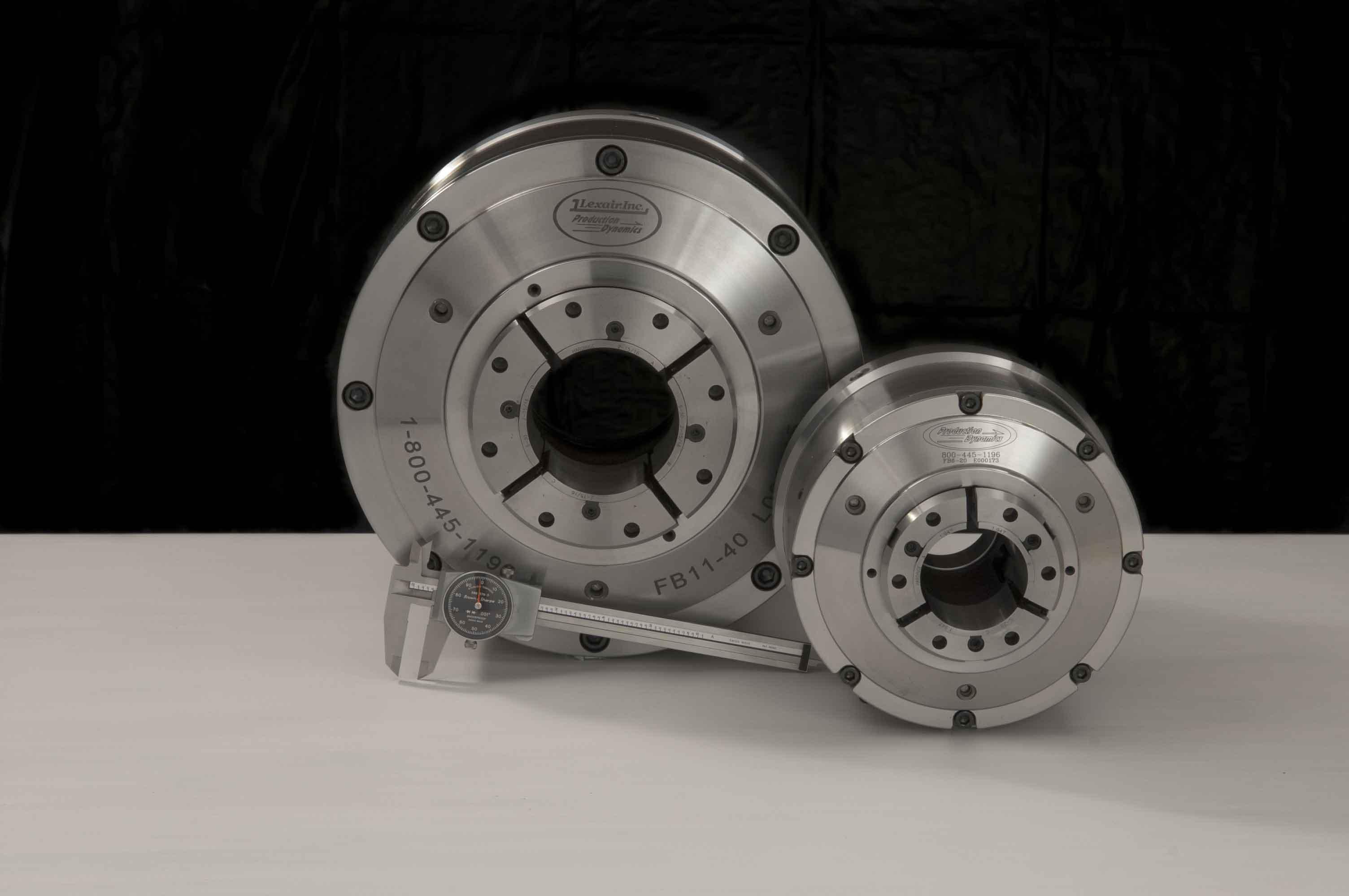 Lathe chuck increases through-hole turning capacity 25-30 percent ...