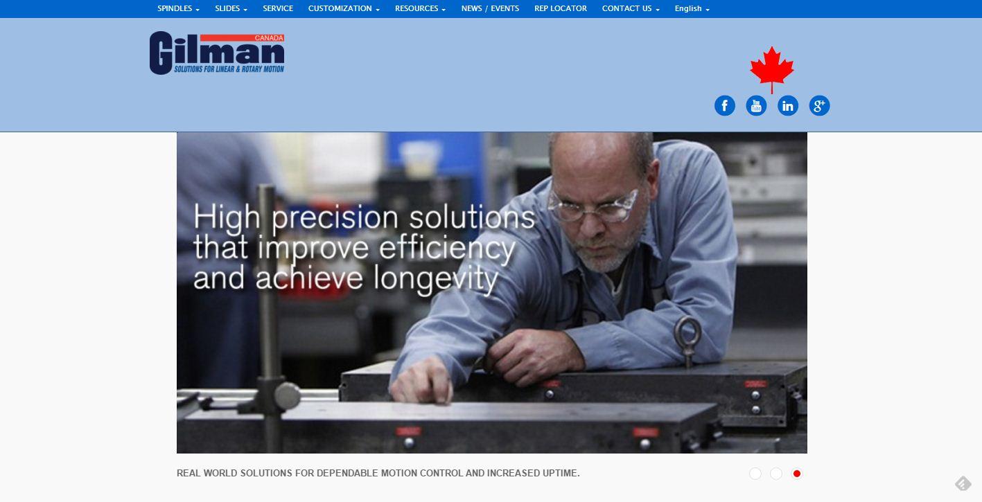 Gilman Precision launches Canadian website