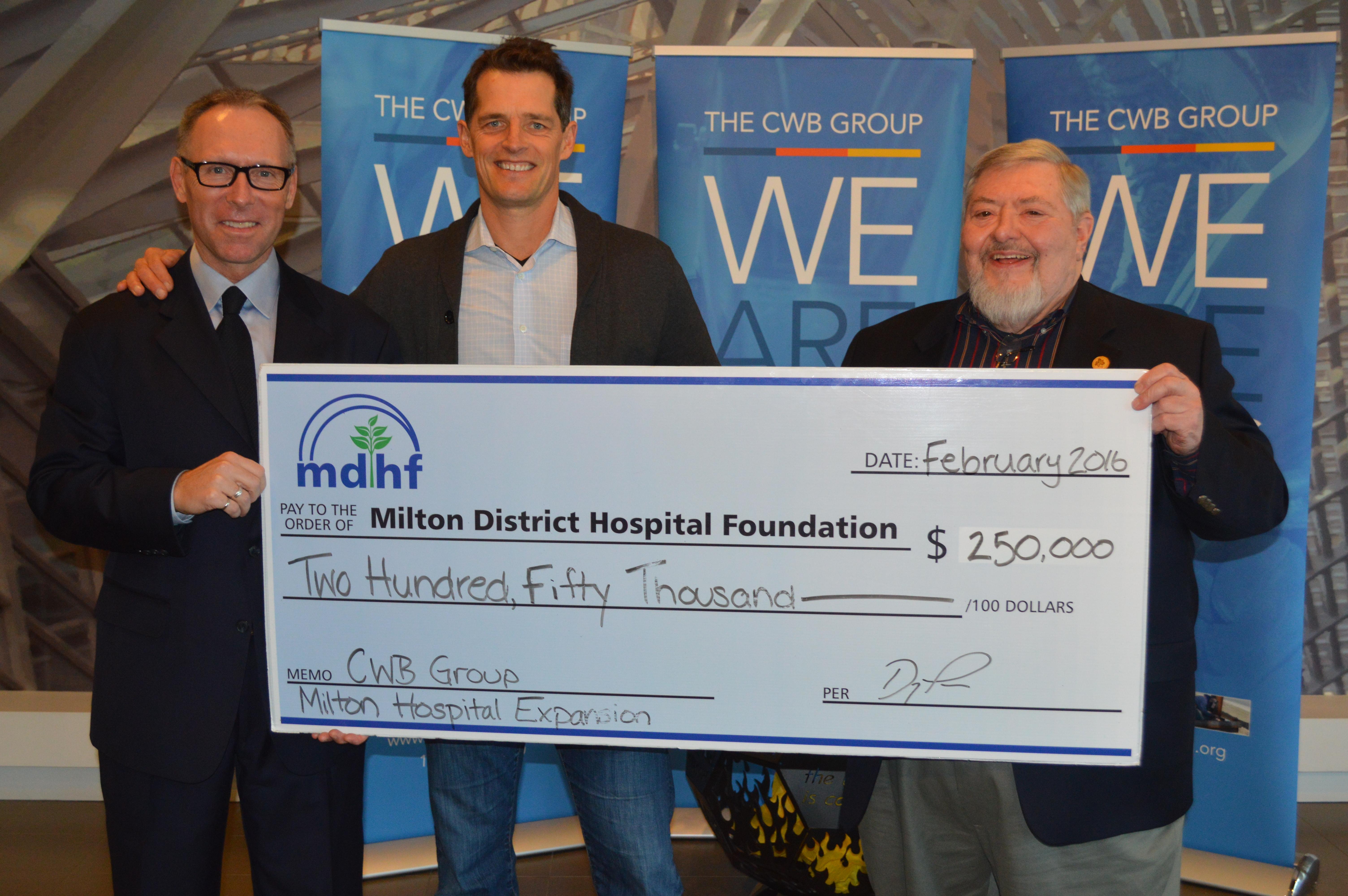 CWB Group donates $250,000 to hospital expansion